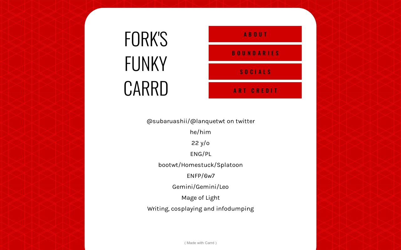 FORKS FUNKY CARRD